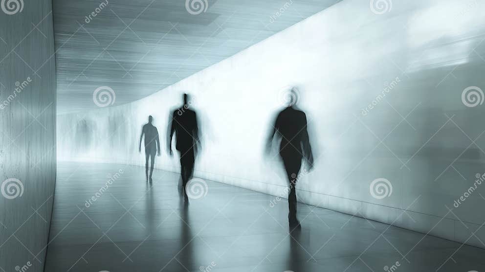 Abstract Visualization of Intrusive Thoughts As Shadow Figures Stock ...