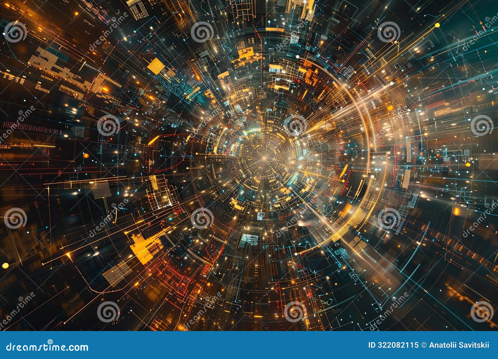 An Abstract Visualization of Massive Data Streams and Complex Graphs Representing AI Data ...