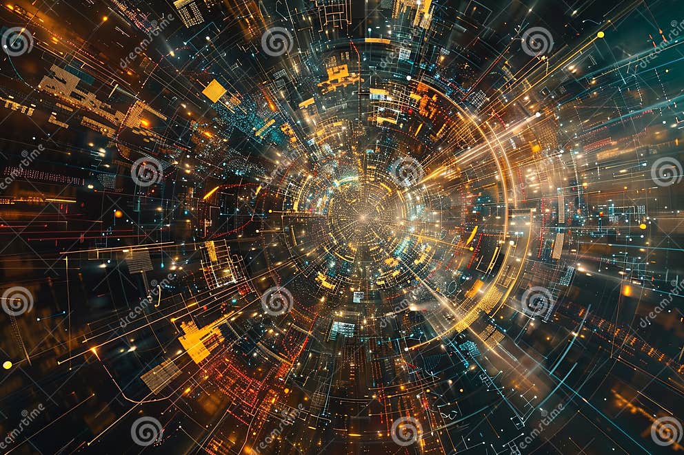 An Abstract Visualization Of Massive Data Streams And Complex Graphs Representing Ai Data