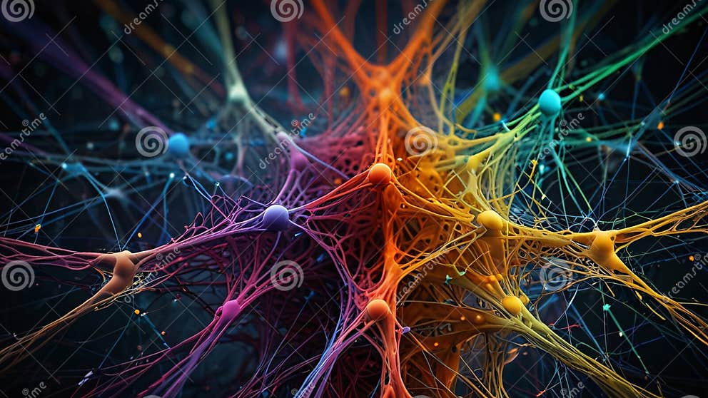 Abstract Image Of Neural Network Complexity Ai Generated Stock Image