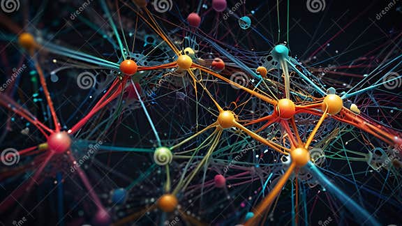 Abstract Visualization Of Neural Network Complexity Ai Generated Stock Image Image Of 