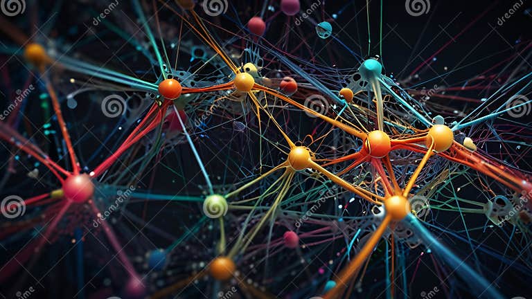 Abstract Visualization Of Neural Network Complexity Ai Generated Stock Image Image Of