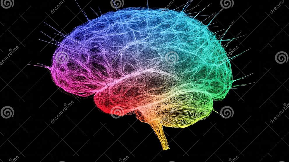 Abstract Visualization of Neuroplasticity Represented in Vibrant Colors ...