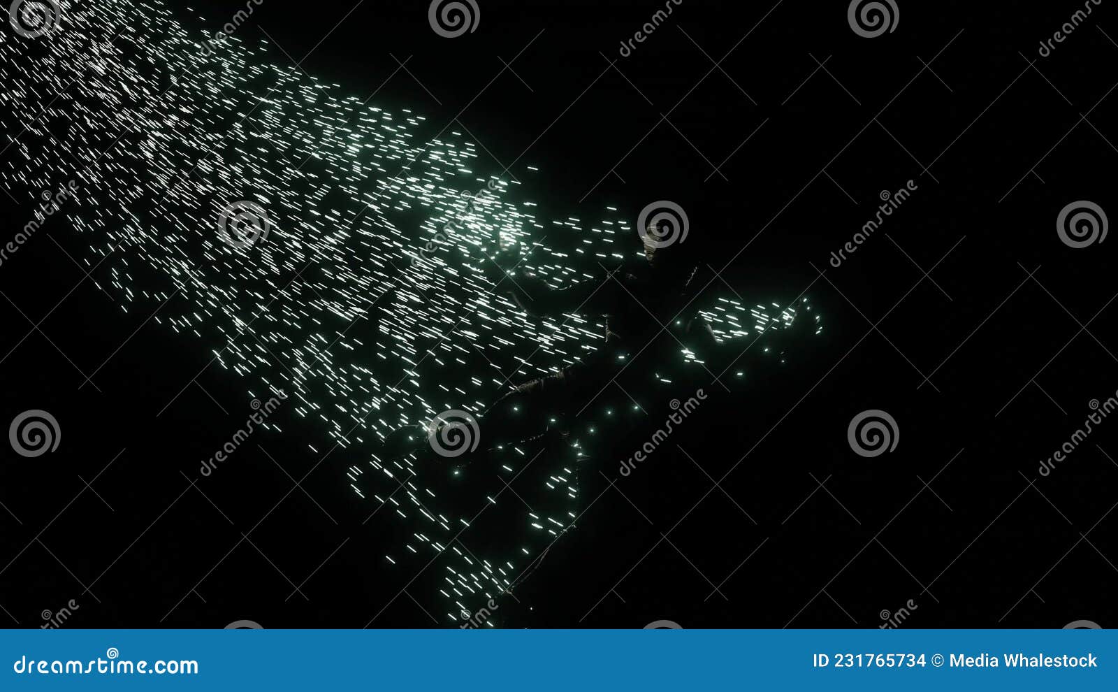 Abstract Visualization of a Nightmare with a Man or Woman Falling Down ...