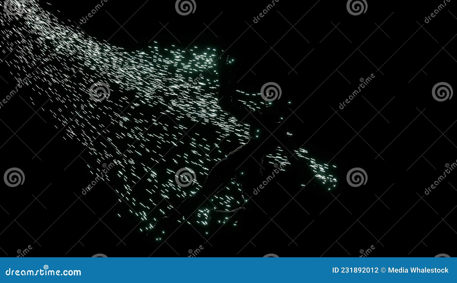 Abstract Visualization of a Nightmare with a Man or Woman Falling Down ...