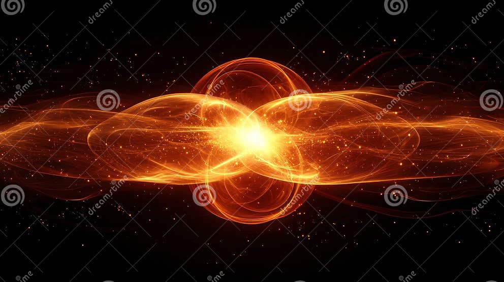 Abstract Visualization of Nuclear Fusion Energy with Glowing Particles ...