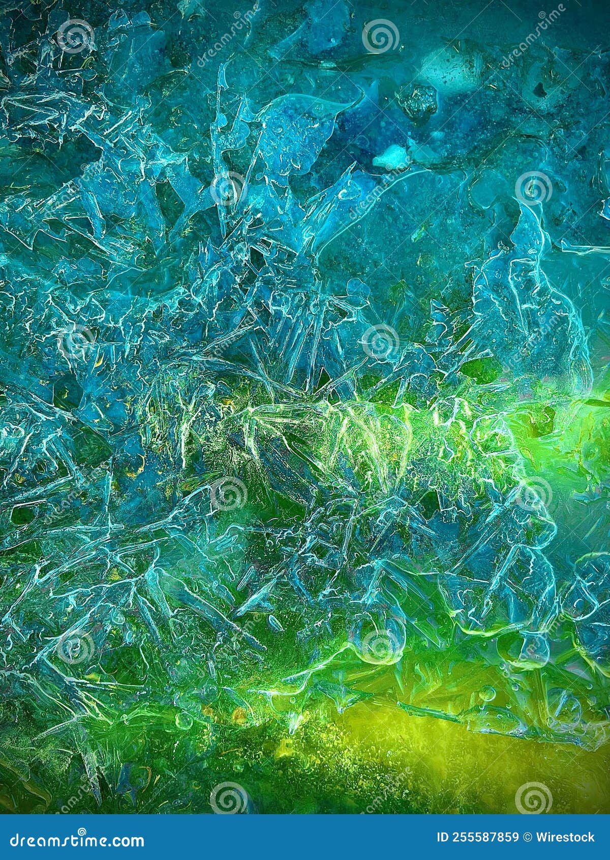 Abstract Visualization of Ocean Waves in Blue and Green. Stock Image ...