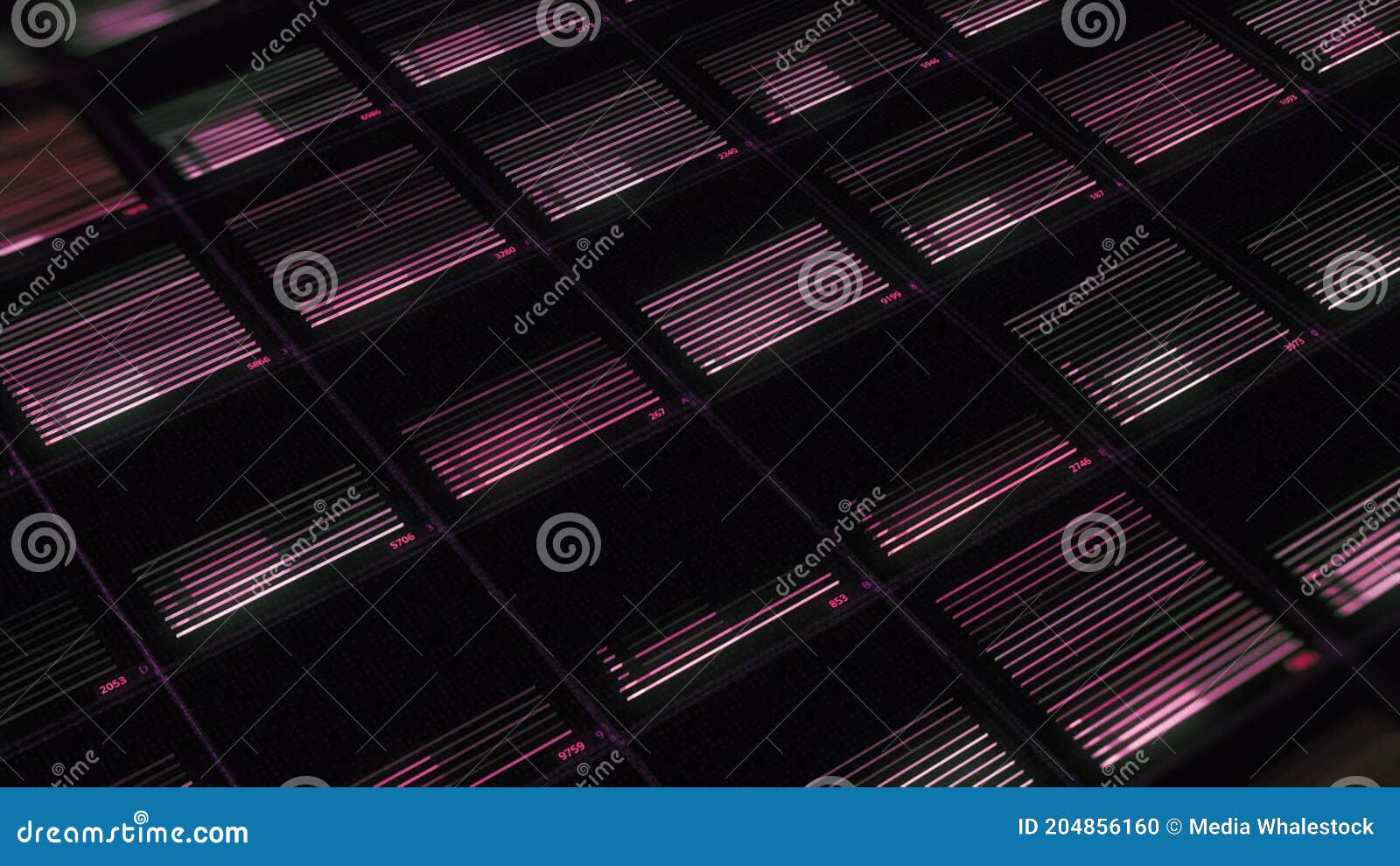 Abstract Visualization of Power Supply Control Panel. Animation ...