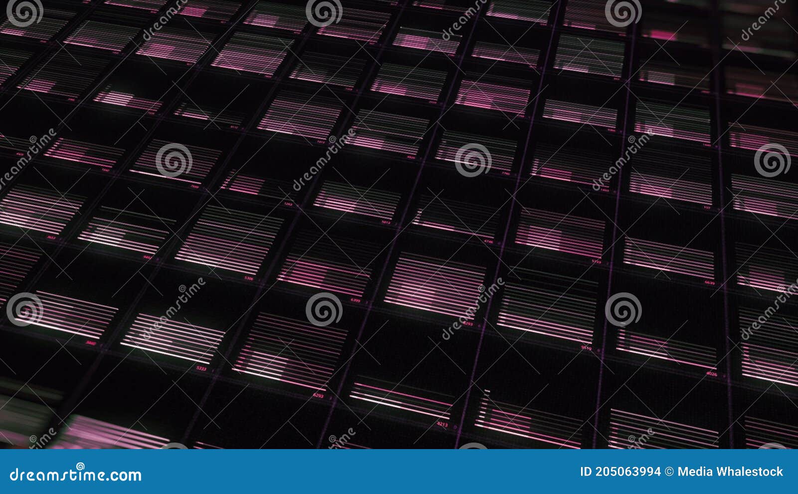 Abstract Visualization of Power Supply Control Panel. Animation ...