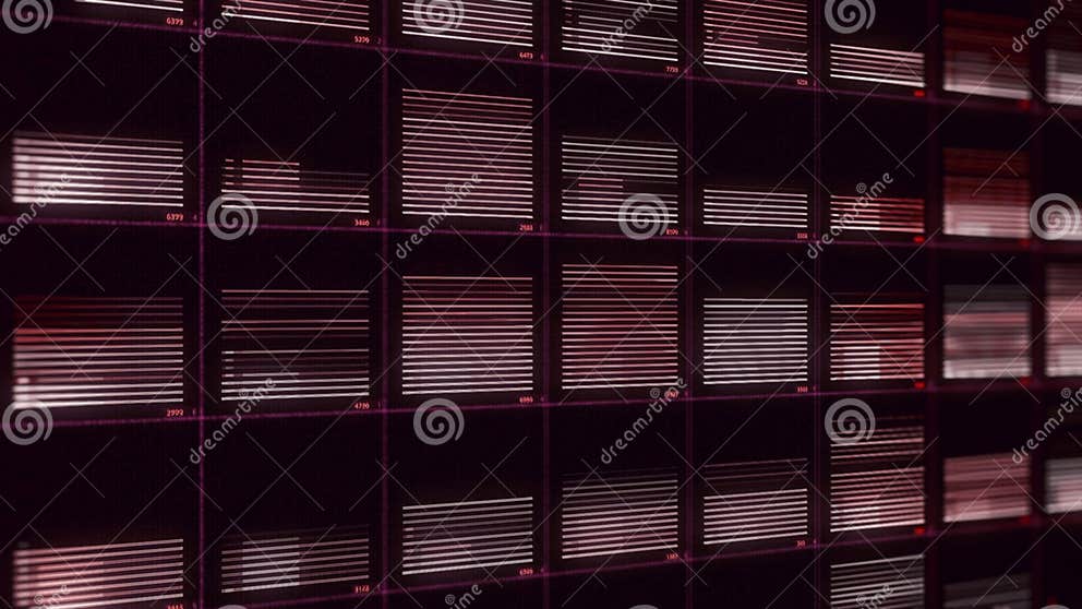 Abstract Visualization of Power Supply Control Panel. Animation ...