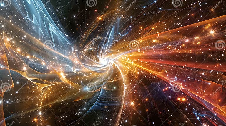 An Abstract Visualization of Quantum Entanglement Inside a Quant Stock ...