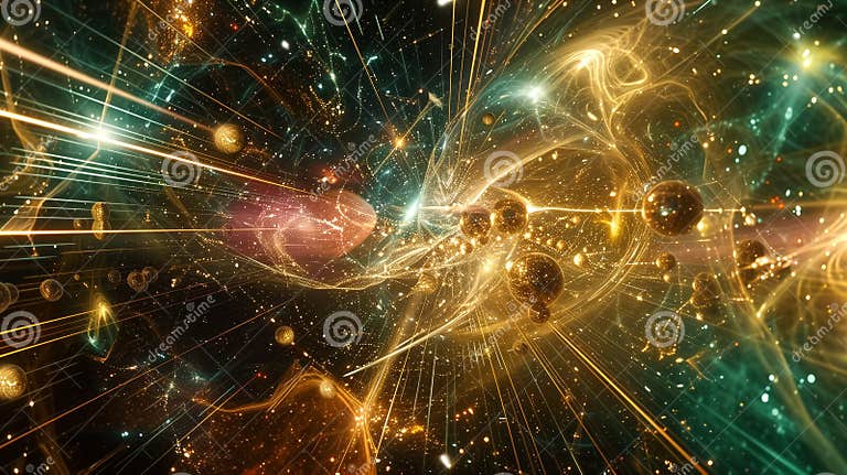 An Abstract Visualization of Quantum Entanglement Inside a Quant Stock ...