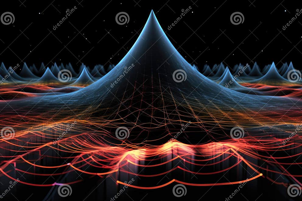 Abstract Visualization of Quantum Radar Waves Stock Image - Image of ...