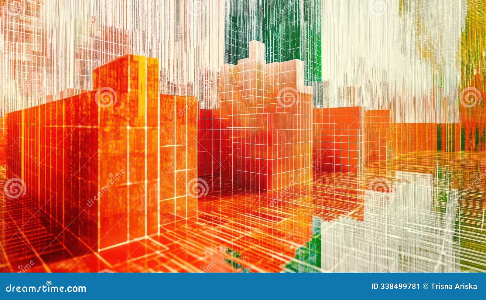 Abstract Visualization of Urban Structures with a Vibrant Color Palette ...