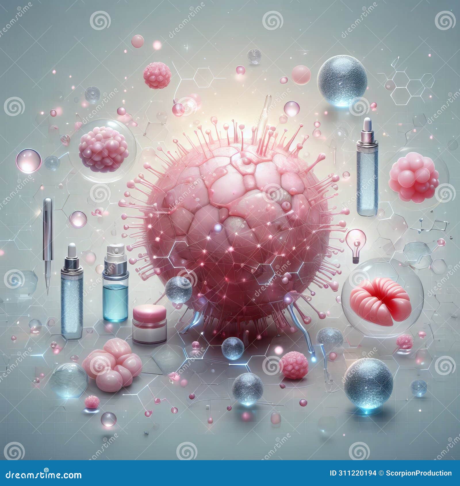 Abstract Visualization of Viral Infection Stock Photo - Image of ...