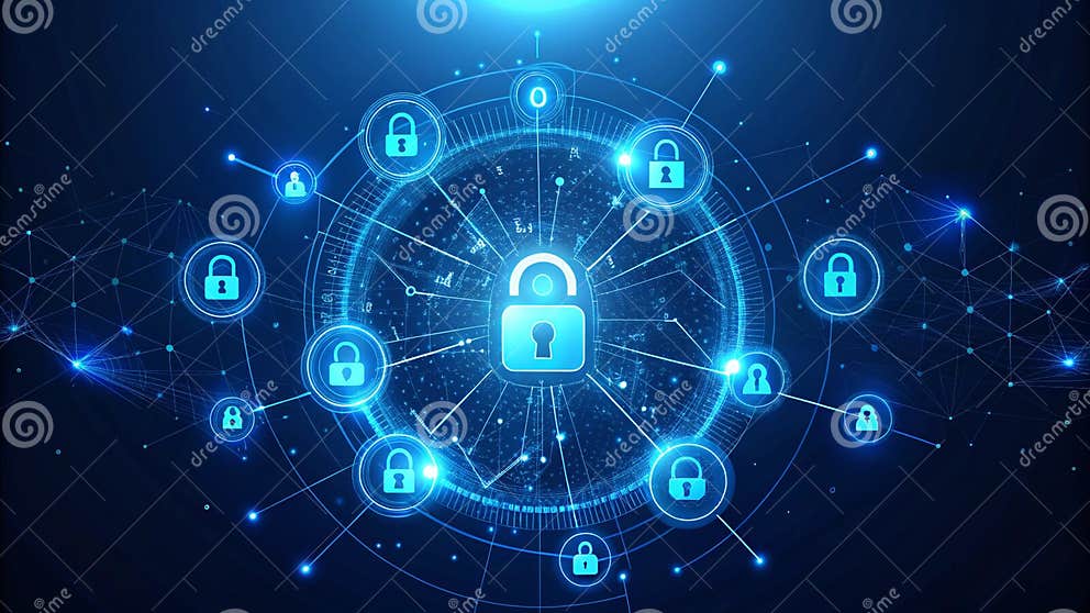 Visual Abstractions of Digital Privacy Stock Illustration ...