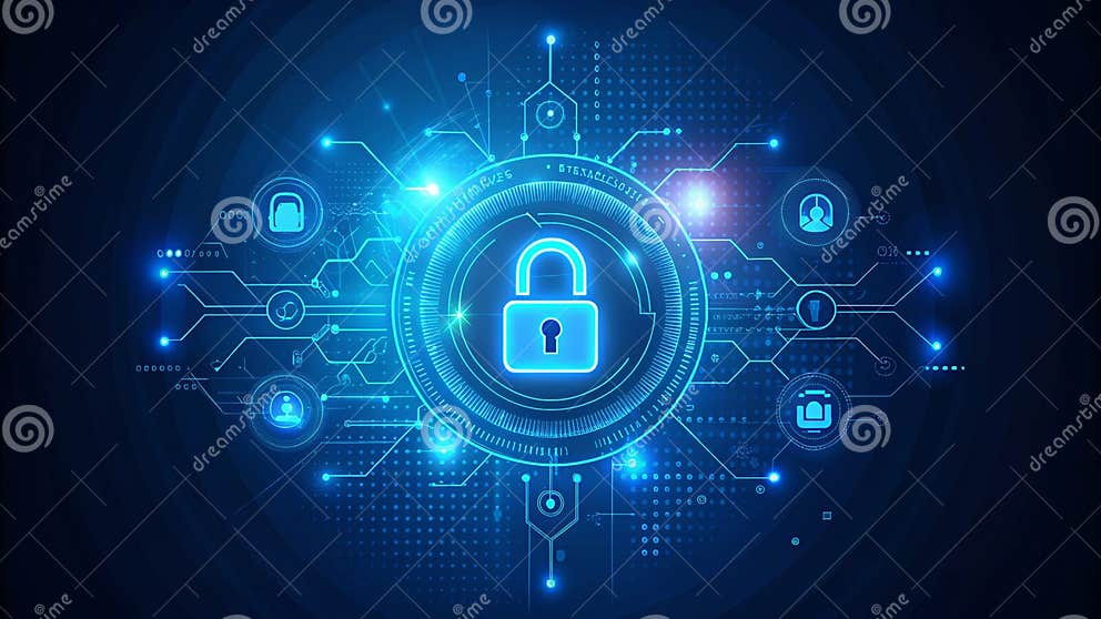 Digital Privacy and Cybersecurity: Abstract Representations Stock ...