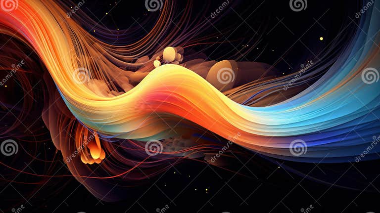 Abstract Visualizer with Pulsating Colors and Intricate Patterns Stock Illustration ...