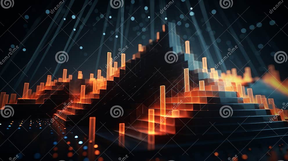 Abstract Visualizer with Pulsating Geometric Shapes Reacting To Audio Input Stock Illustration ...