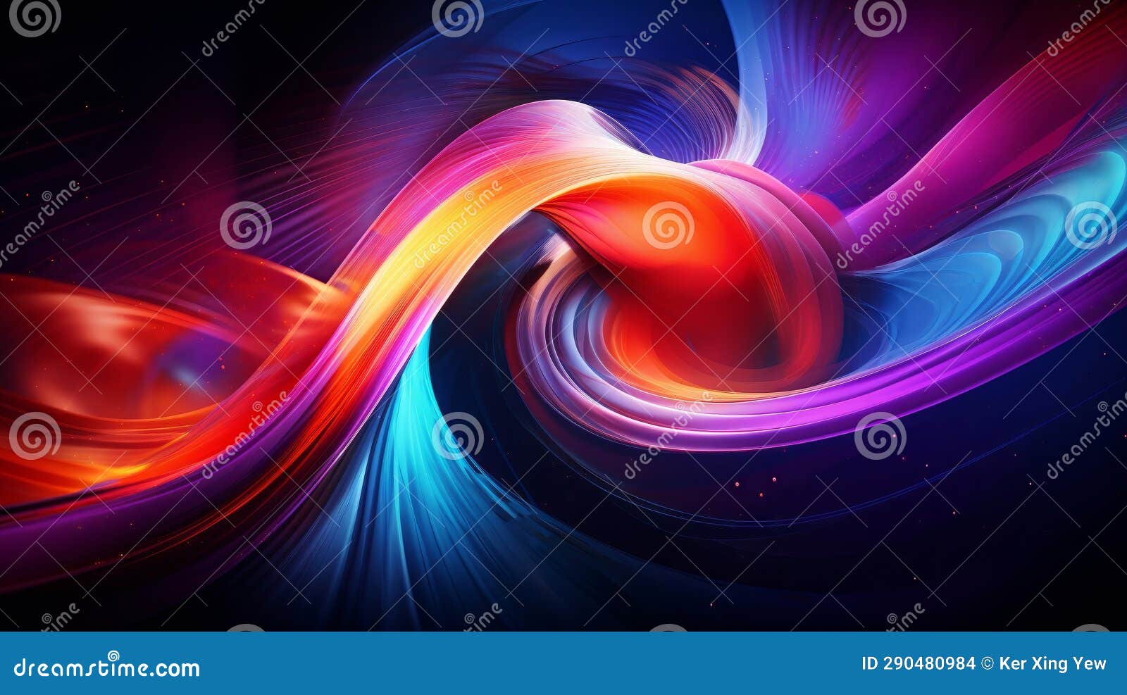 Abstract Visualizer with Swirling Colors and Pulsating Shapes Stock Illustration - Illustration ...