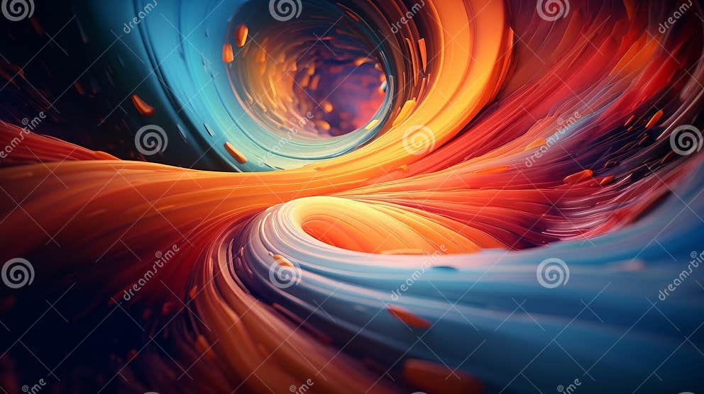 Abstract Visualizer With Swirling Colors And Pulsating Shapes Stock Illustration Illustration