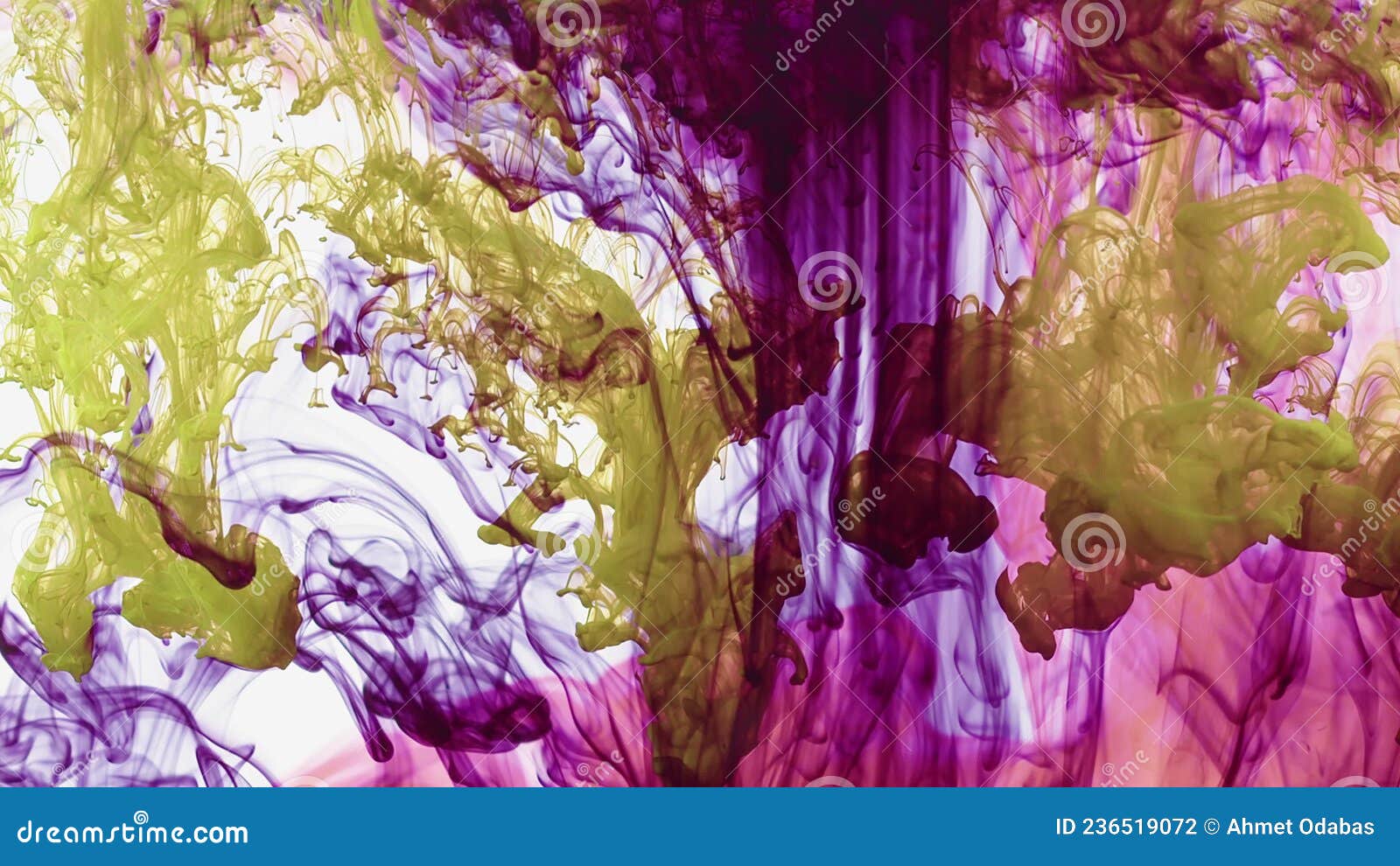 Abstract Vivid Color Ink Drops Spreading in Water Texture Stock Footage ...