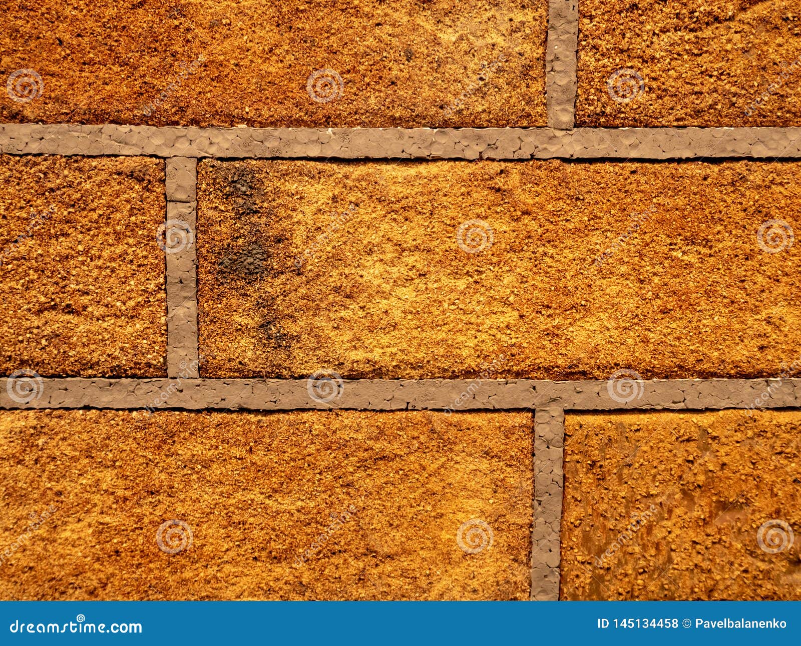 Abstract Vivid Textured Orange and Ginger Brick Wall Pattern with ...