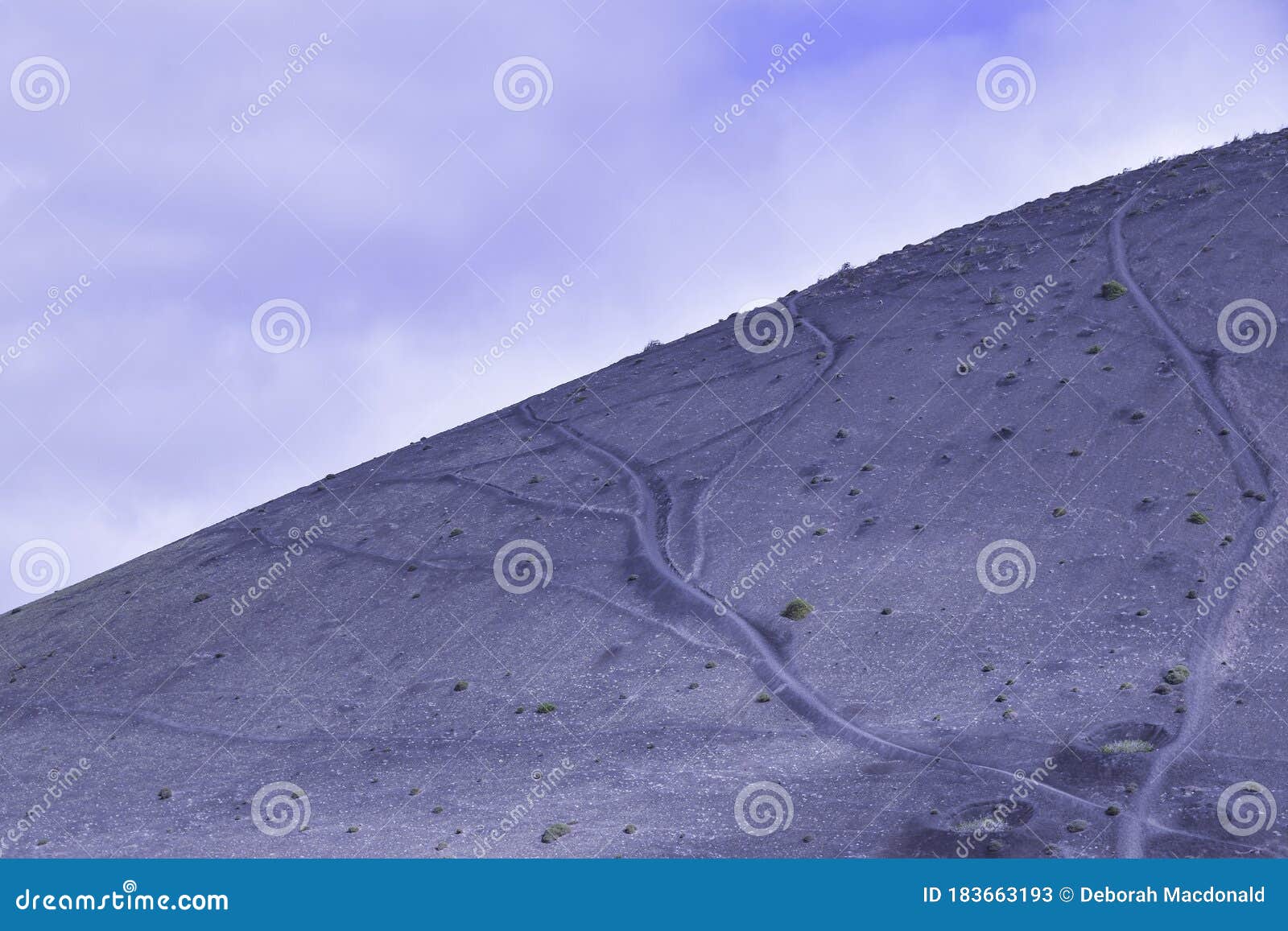Abstract of Volcanic Landscape with Craters and Line Patterns Stock ...