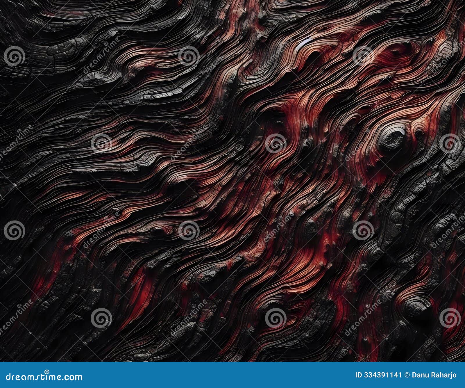 Abstract Volcanic Lava Texture: Dark and Red Flow Patterns Stock Image ...