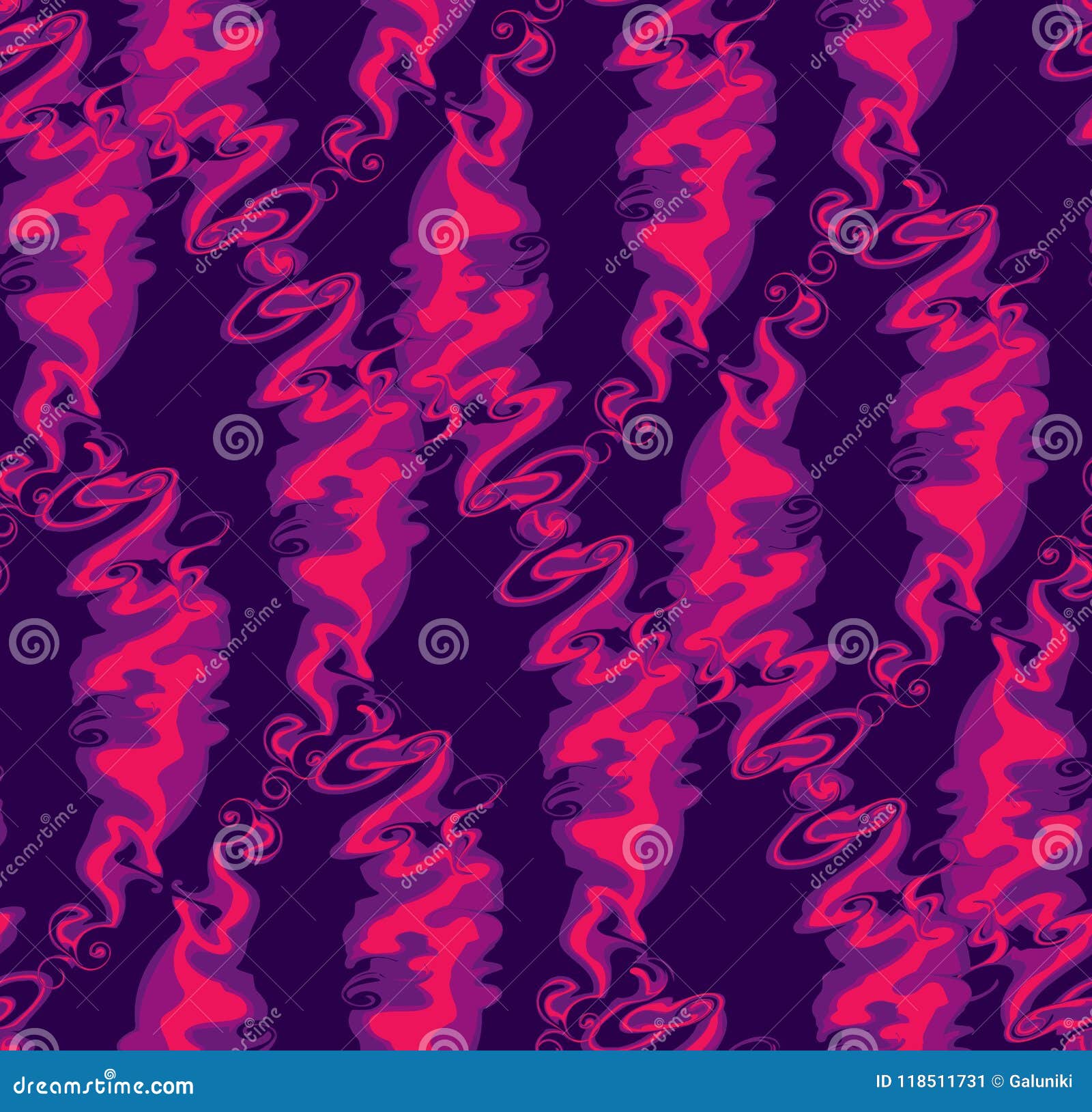 Abstract Volcano Lava Seamless Pattern. Stock Vector - Illustration of ...