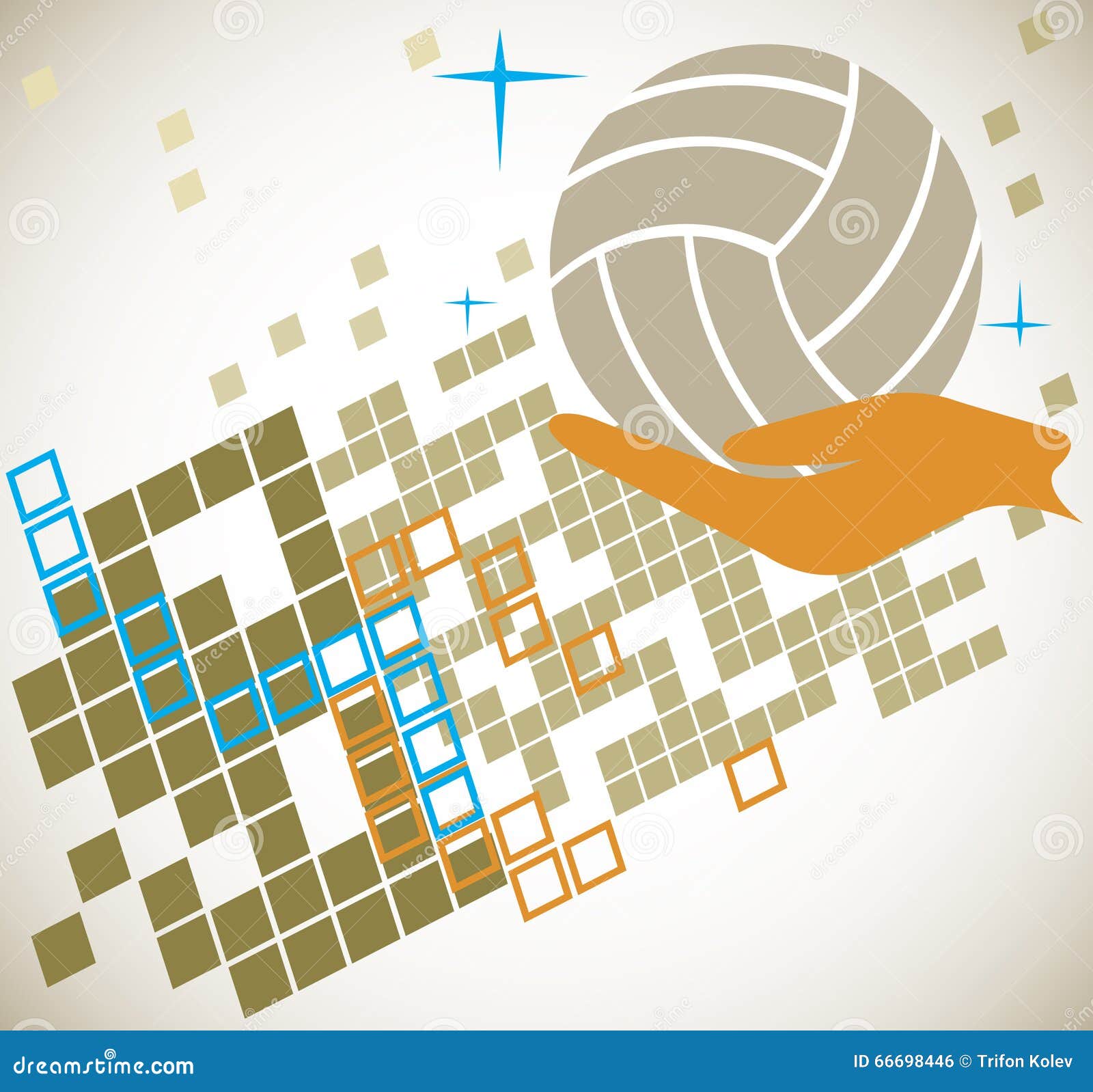 Abstract volleyball motive stock vector. Illustration of healthy - 66698446