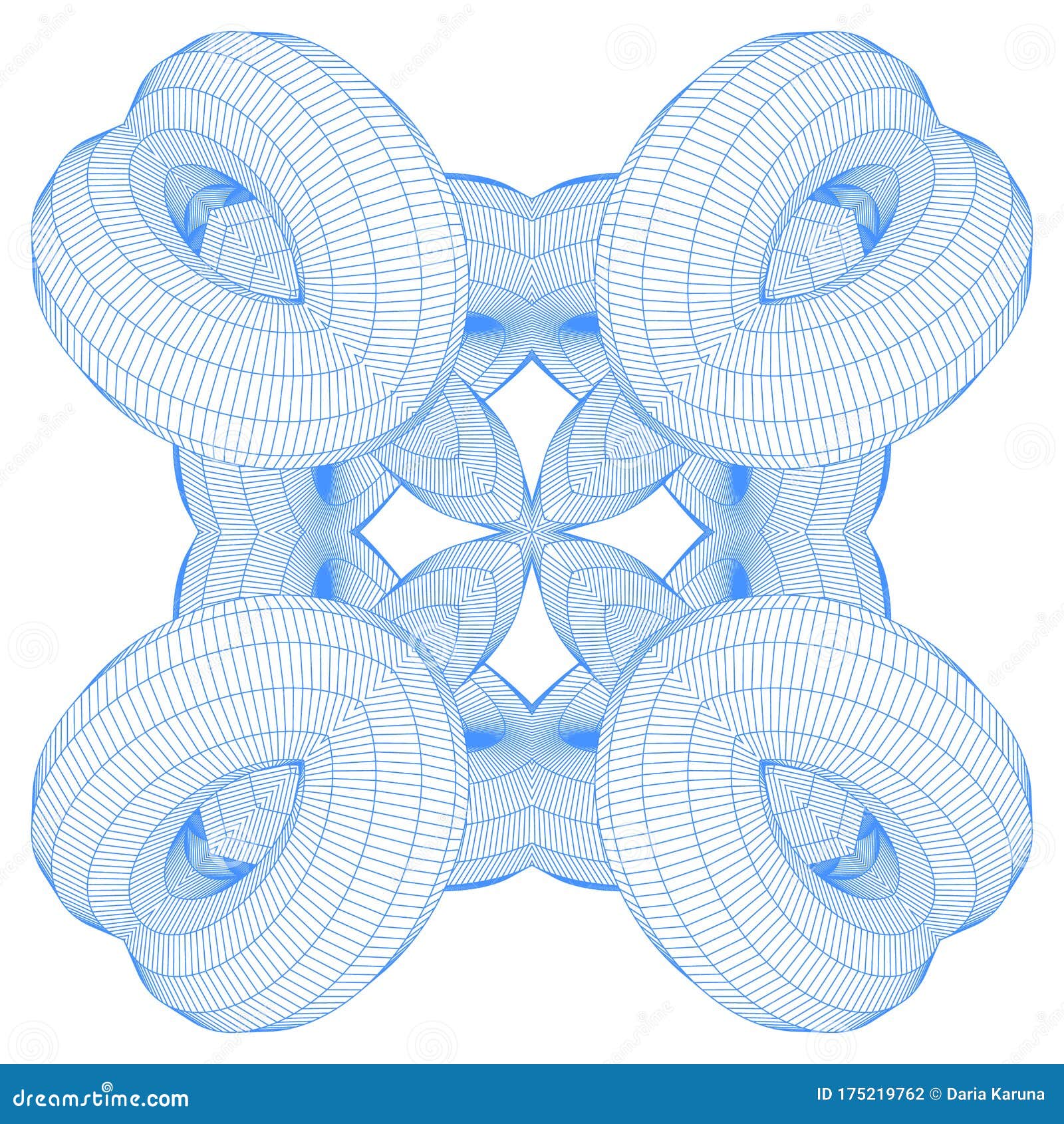 Abstract Volumetric Form. Connection and Weaving of Geometric Elements ...