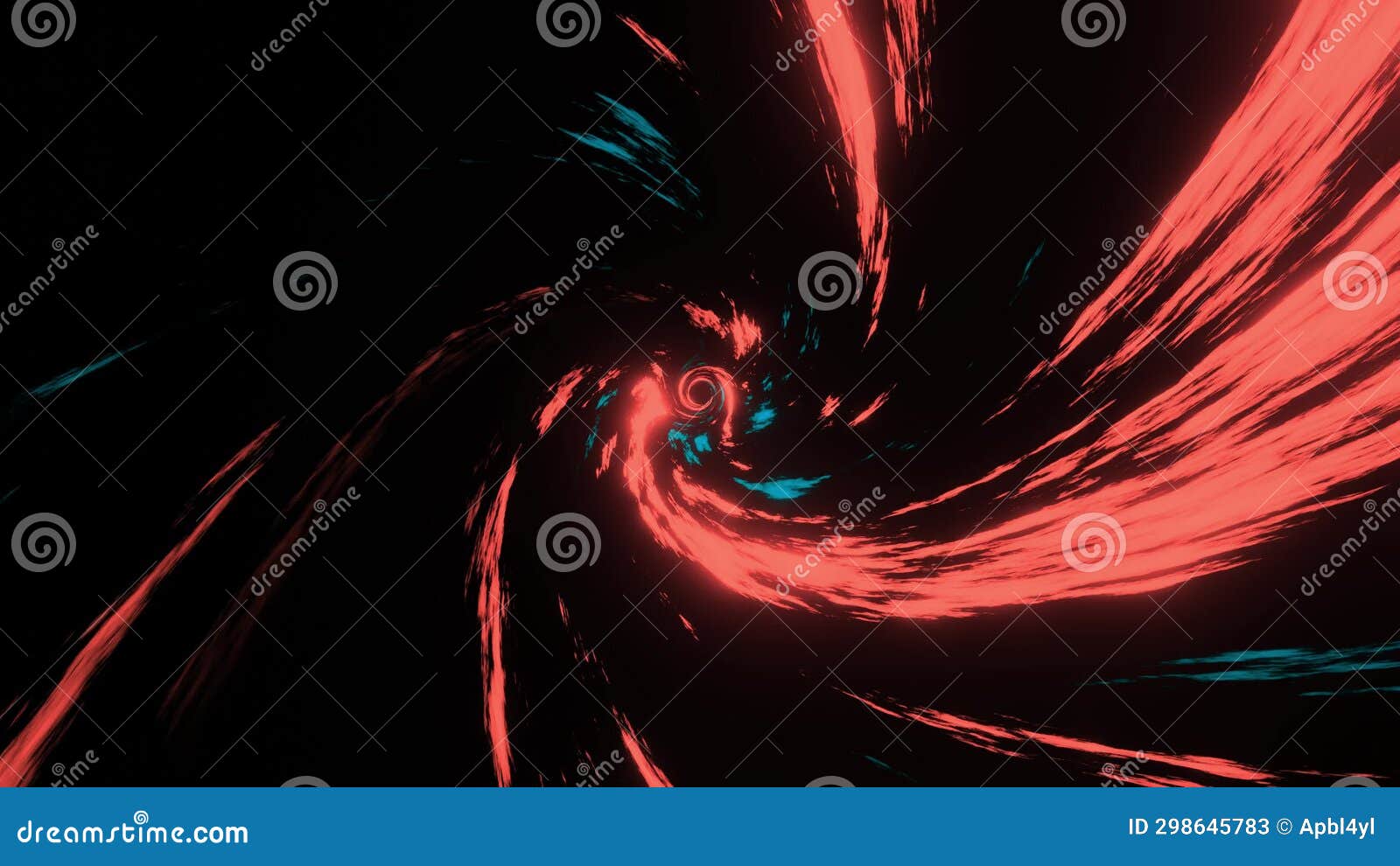 Abstract Vortex Effect Animation of Seamless Loop. Twisted Light ...