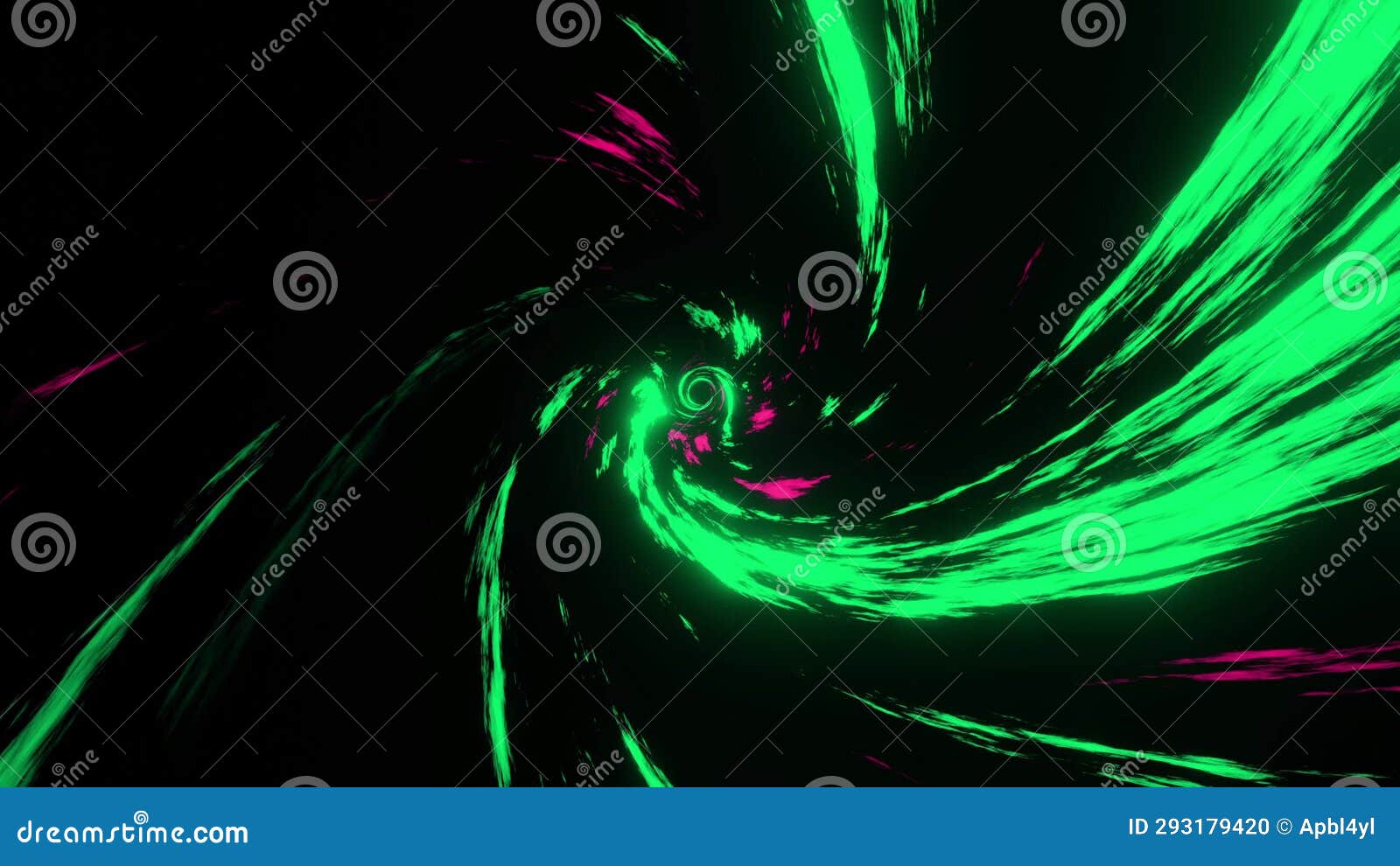 Abstract Vortex Effect Animation of Seamless Loop. Twisted Light ...