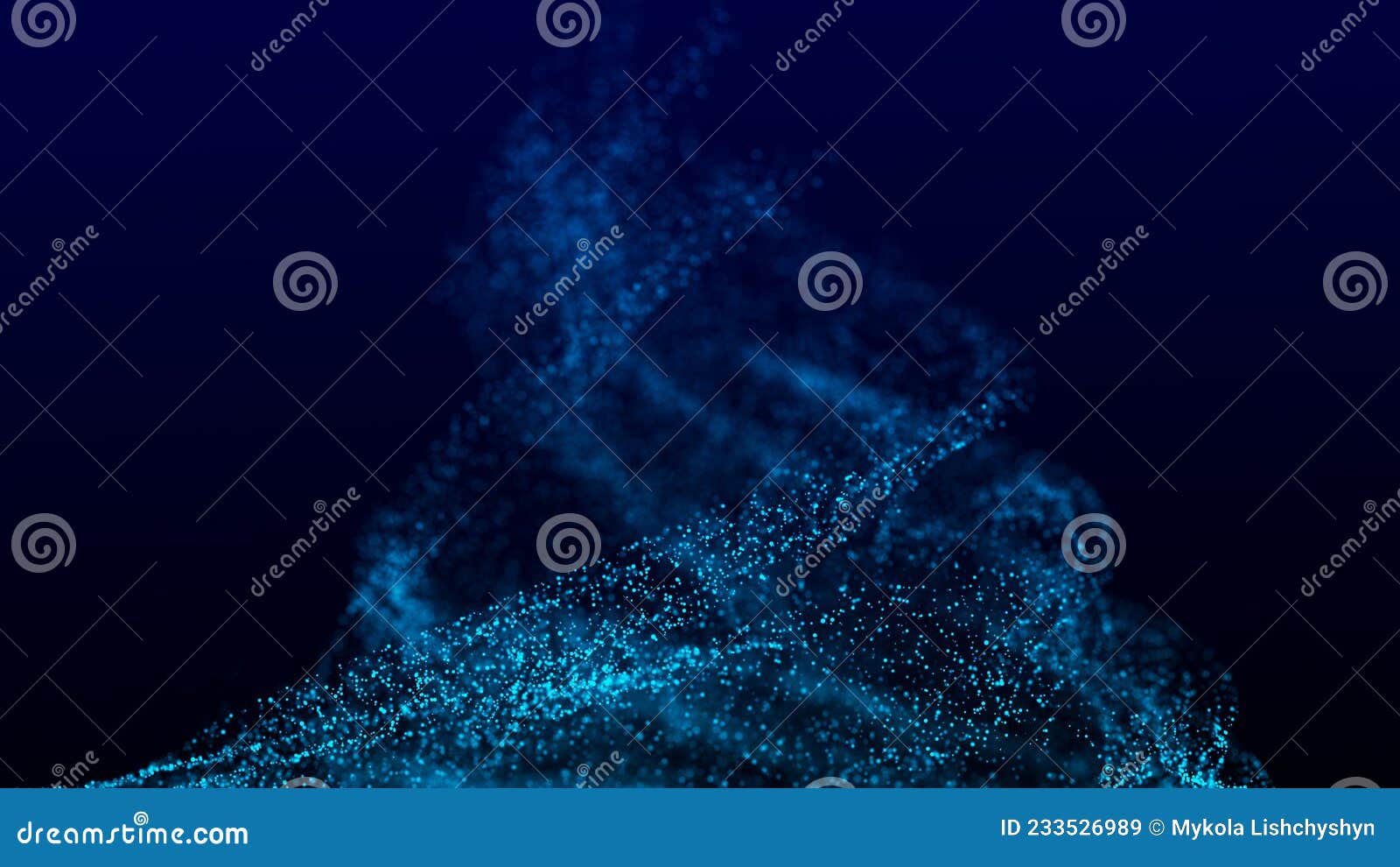 Abstract Vortex Particles Background. Dynamic Wave Moving in Explosion ...