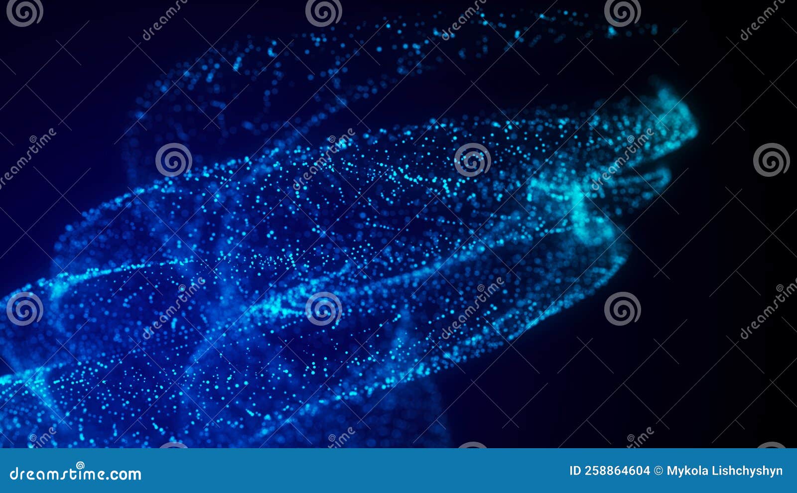 Abstract Vortex Particles Background. Dynamic Wave Moving in Explosion ...