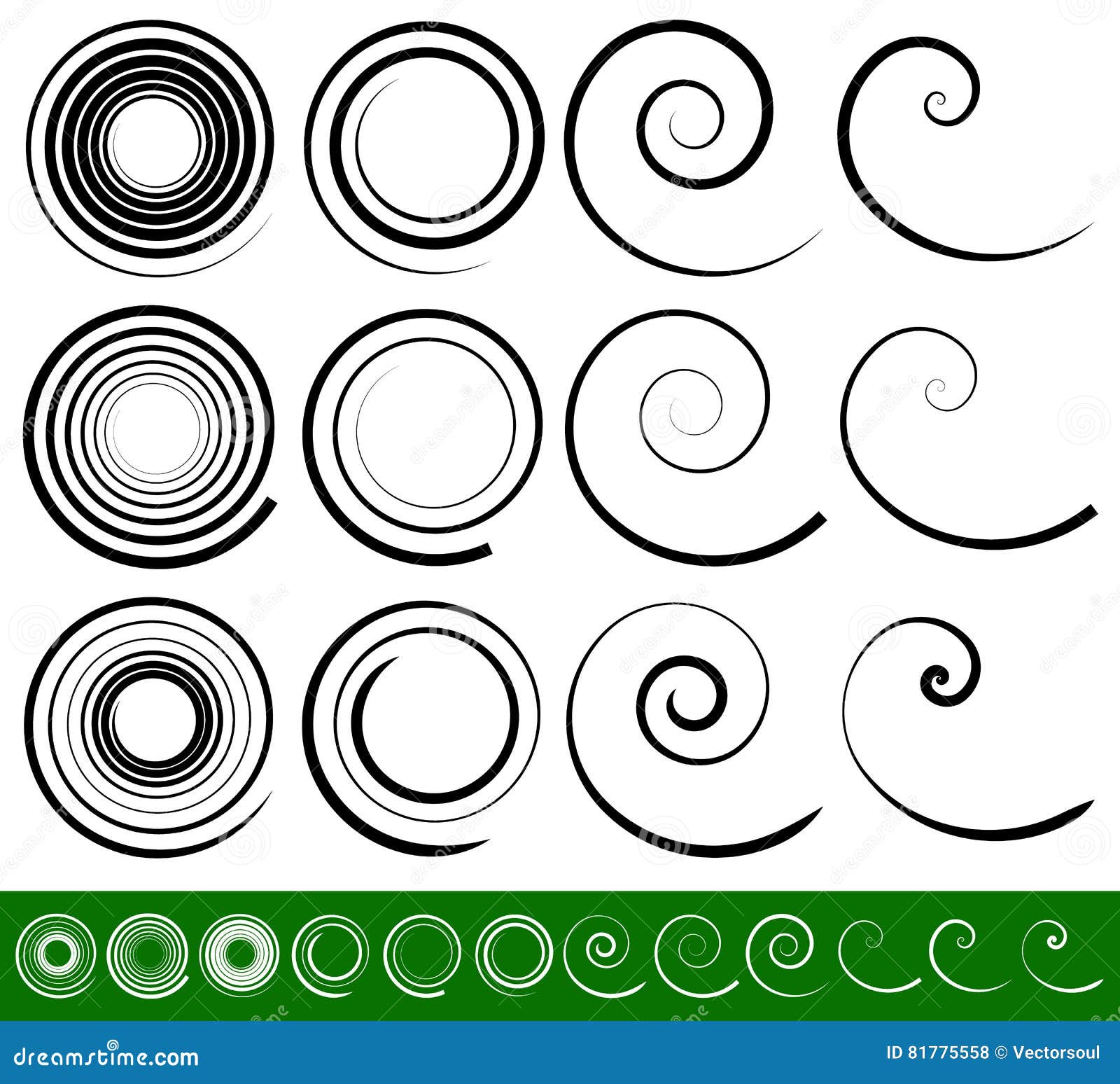 Abstract Vortex, Spiral Elements. Geometric Circular Illustrat Stock ...