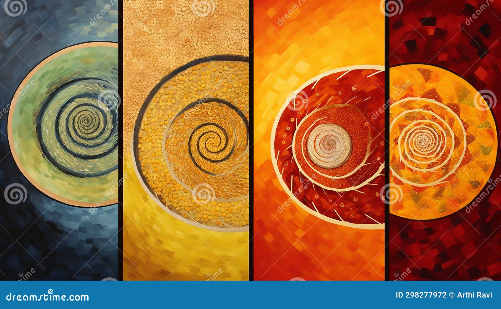 An Abstract Vortex or Spiral Where Each Loop Represents a Different ...