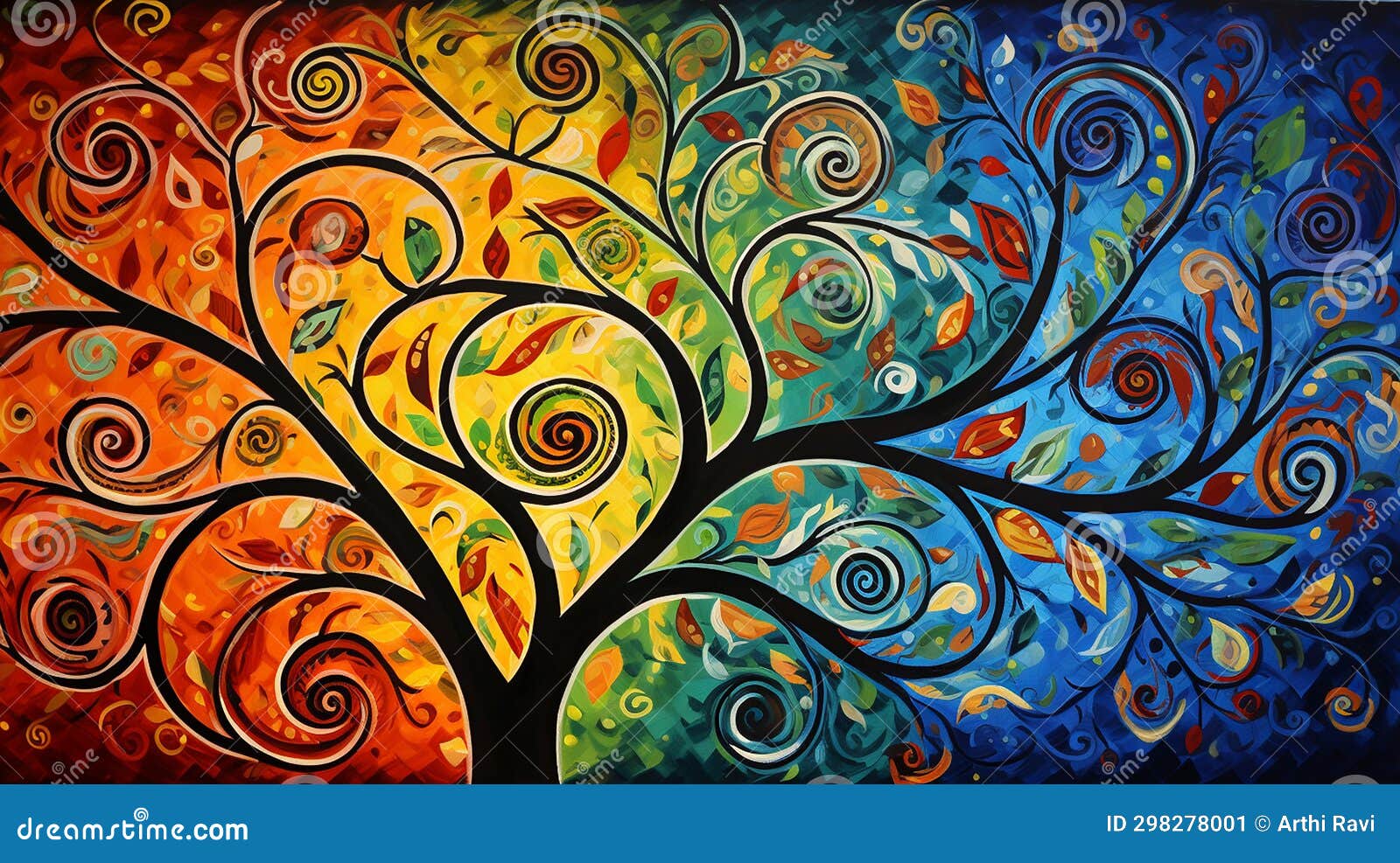 An Abstract Vortex or Spiral Where Each Loop Represents a Different ...