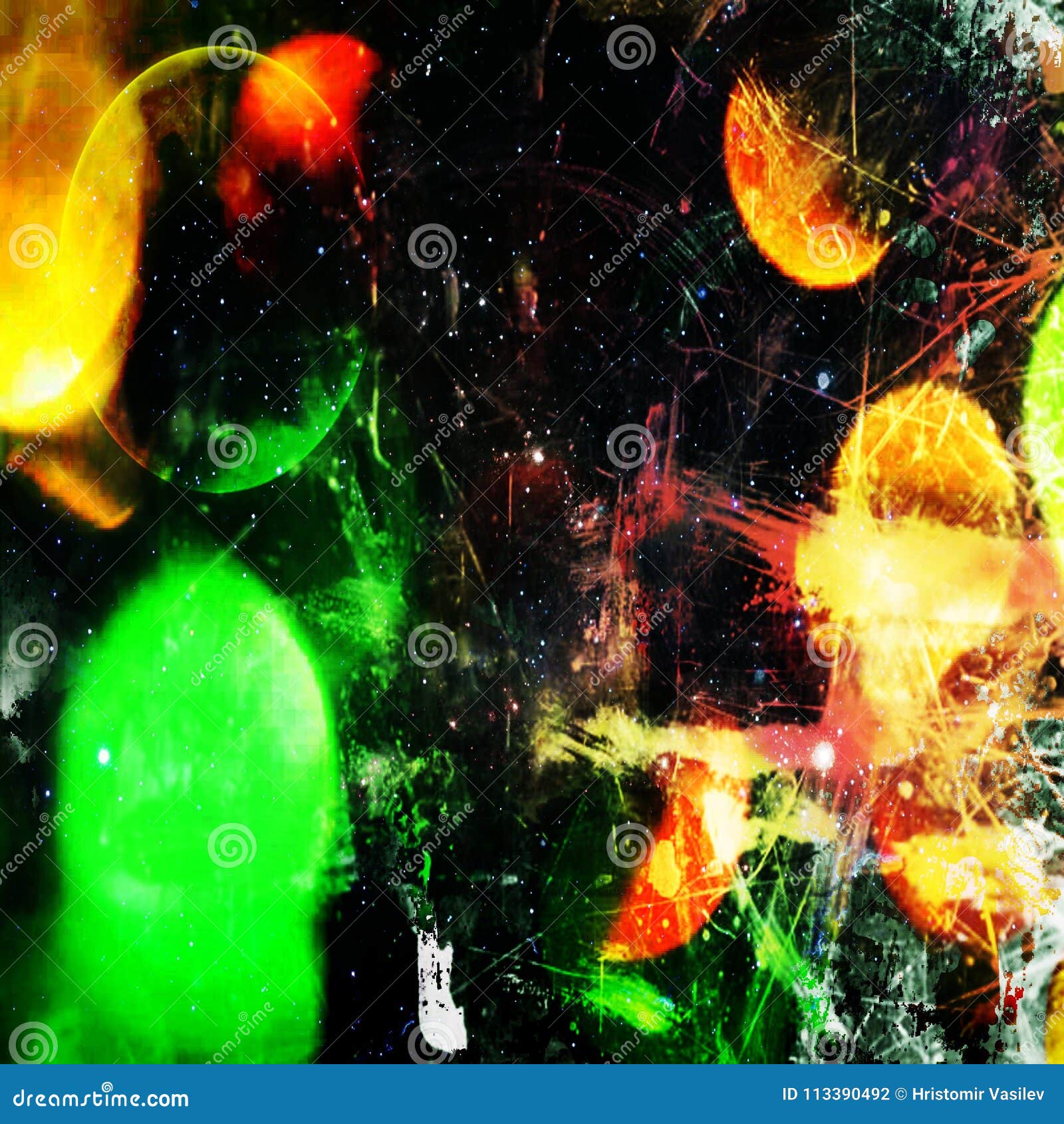 Abstract Wall Art Print Future Stock Illustration - Illustration of ...