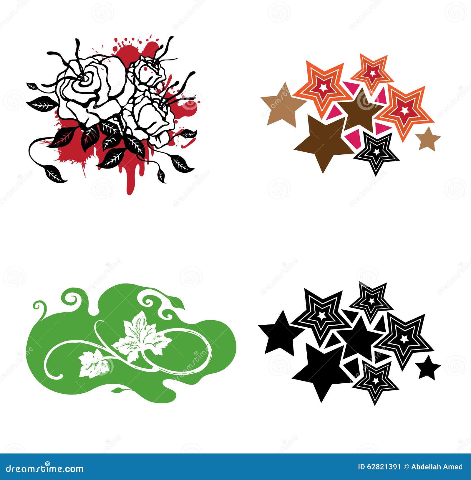 Abstract wall art sticker stock vector. Illustration of room - 62821391