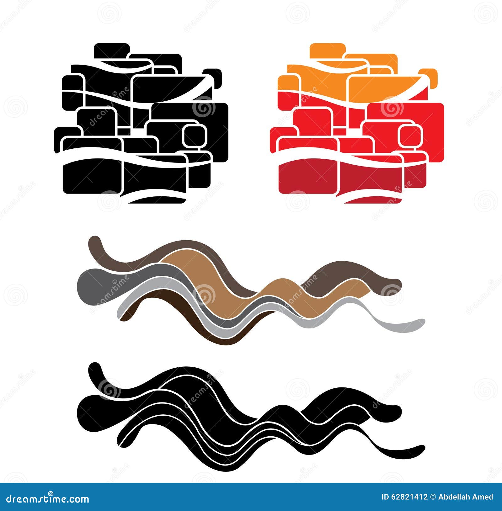 Abstract wall art sticker stock vector. Illustration of wall - 62821412