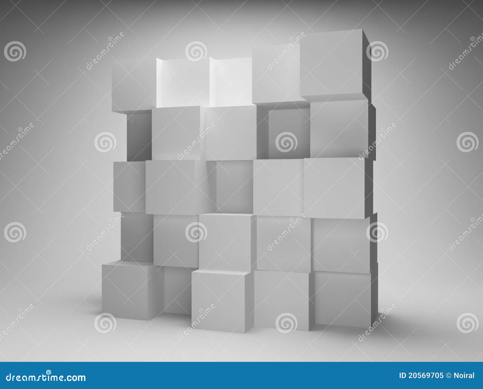 Abstract wall of boxes stock illustration. Illustration of monochrome ...