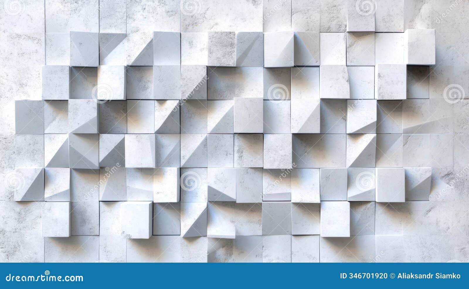 Abstract Wall Design with Geometric Patterns and Shadow Play Stock ...
