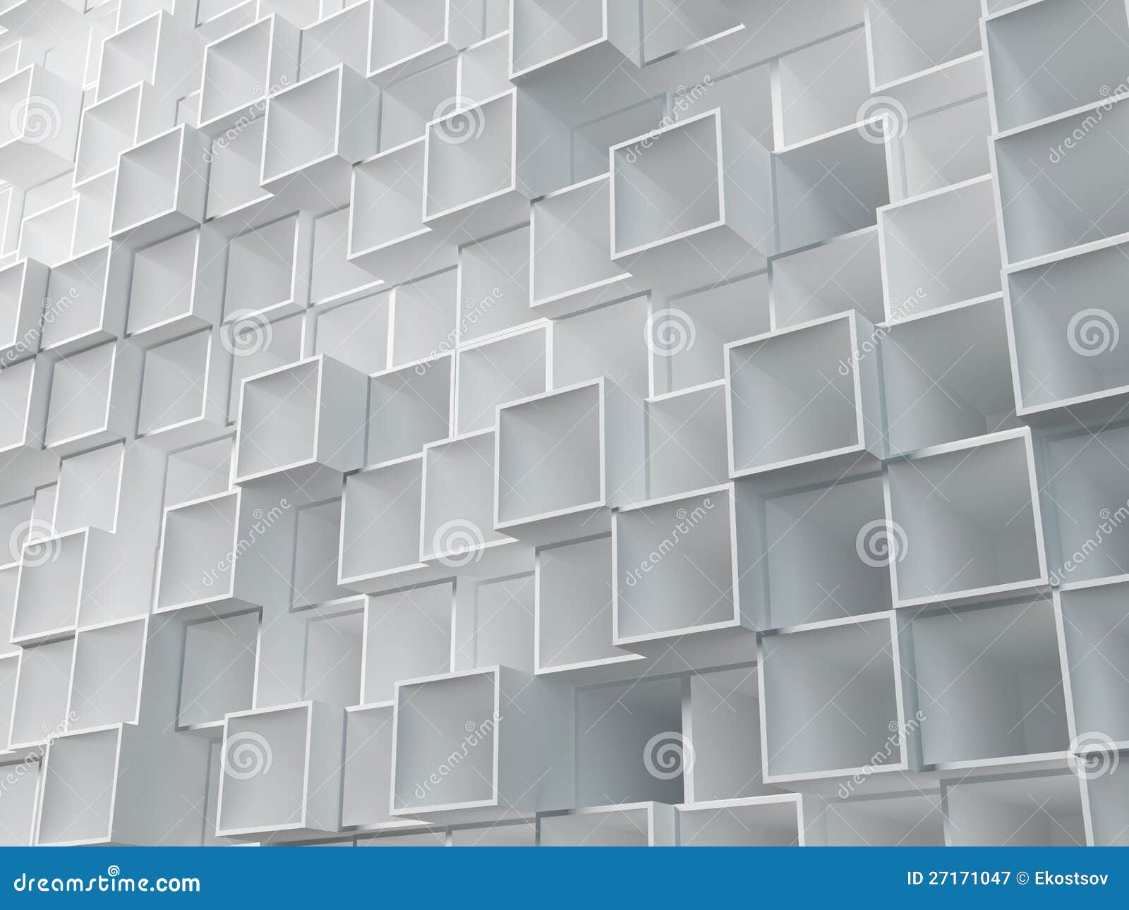 Abstract Wall of Empty Boxes Stock Illustration - Illustration of ...