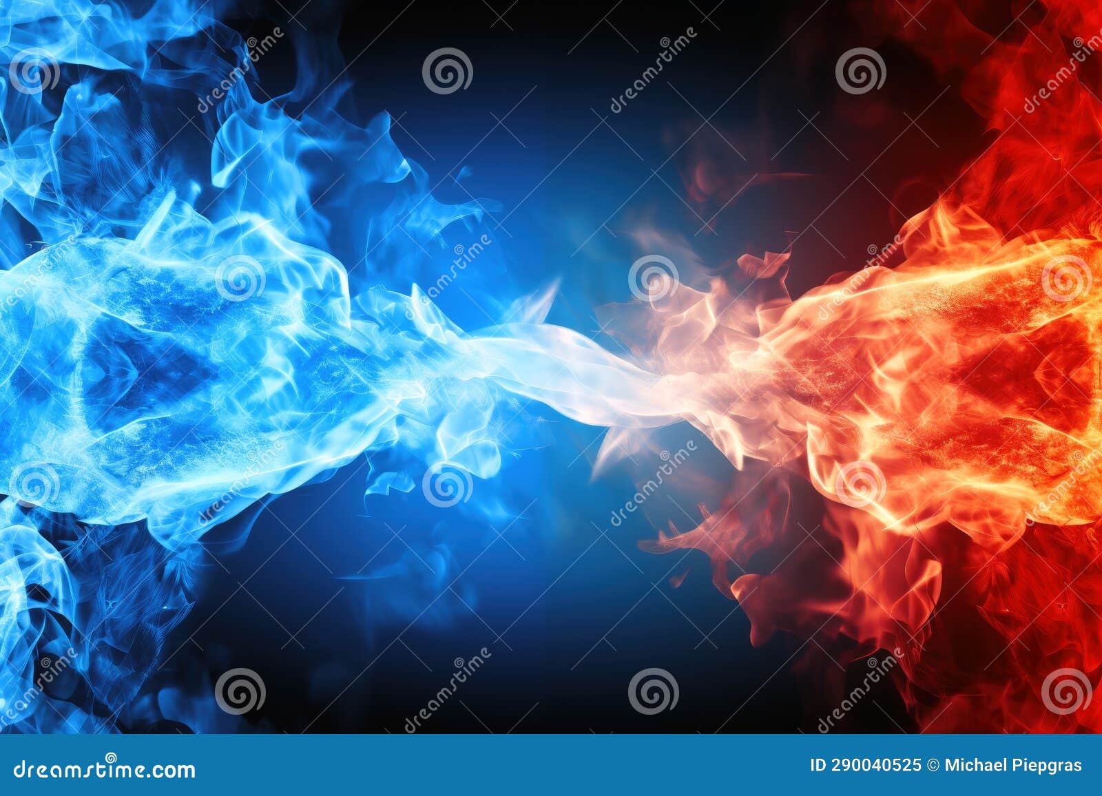 An Abstract Wallpaper Background of Fire and Ice Stock Illustration ...