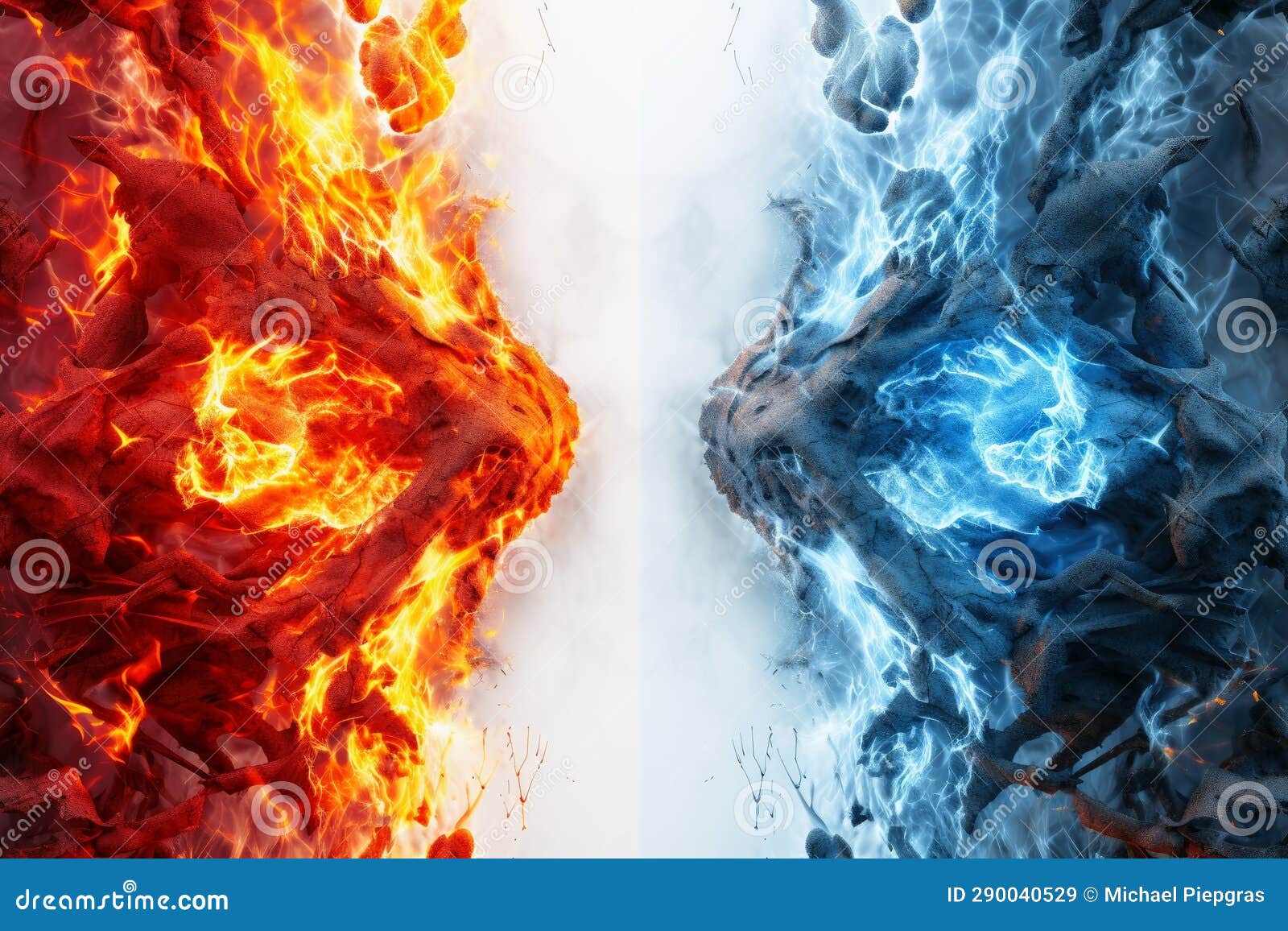 An Abstract Wallpaper Background of Fire and Ice Stock Illustration ...