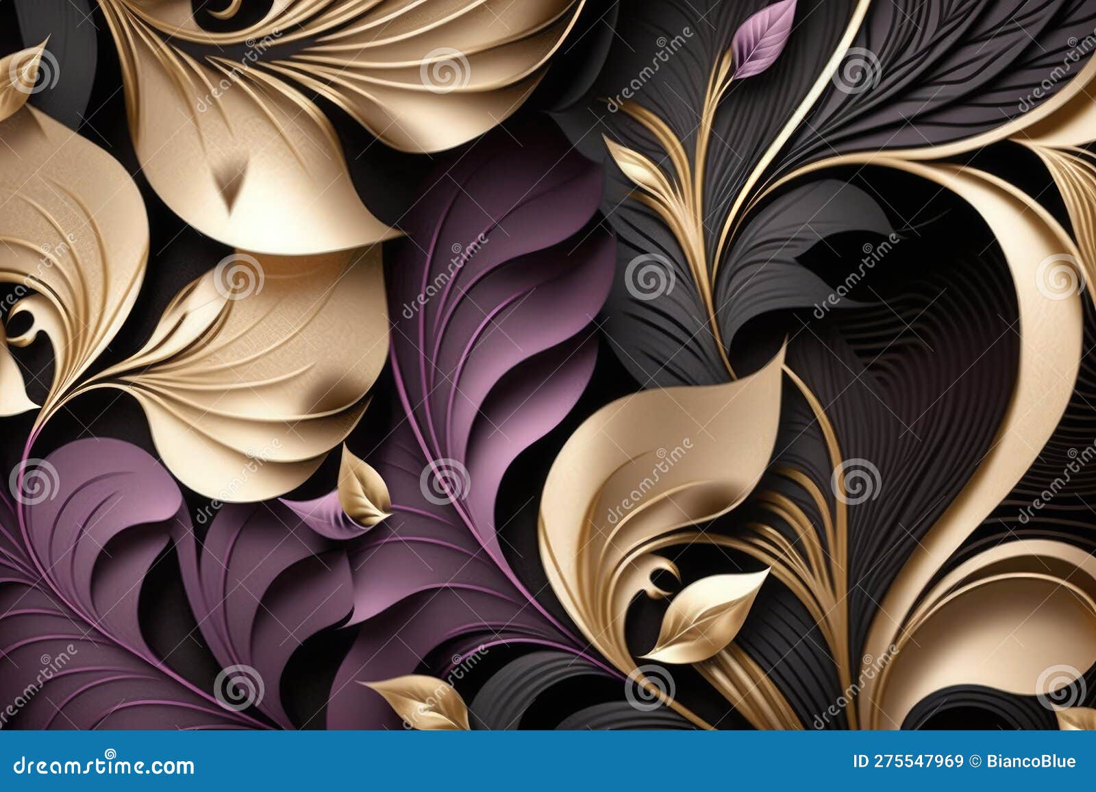 Abstract Wallpaper Background of Flower Pattern Stock Illustration ...