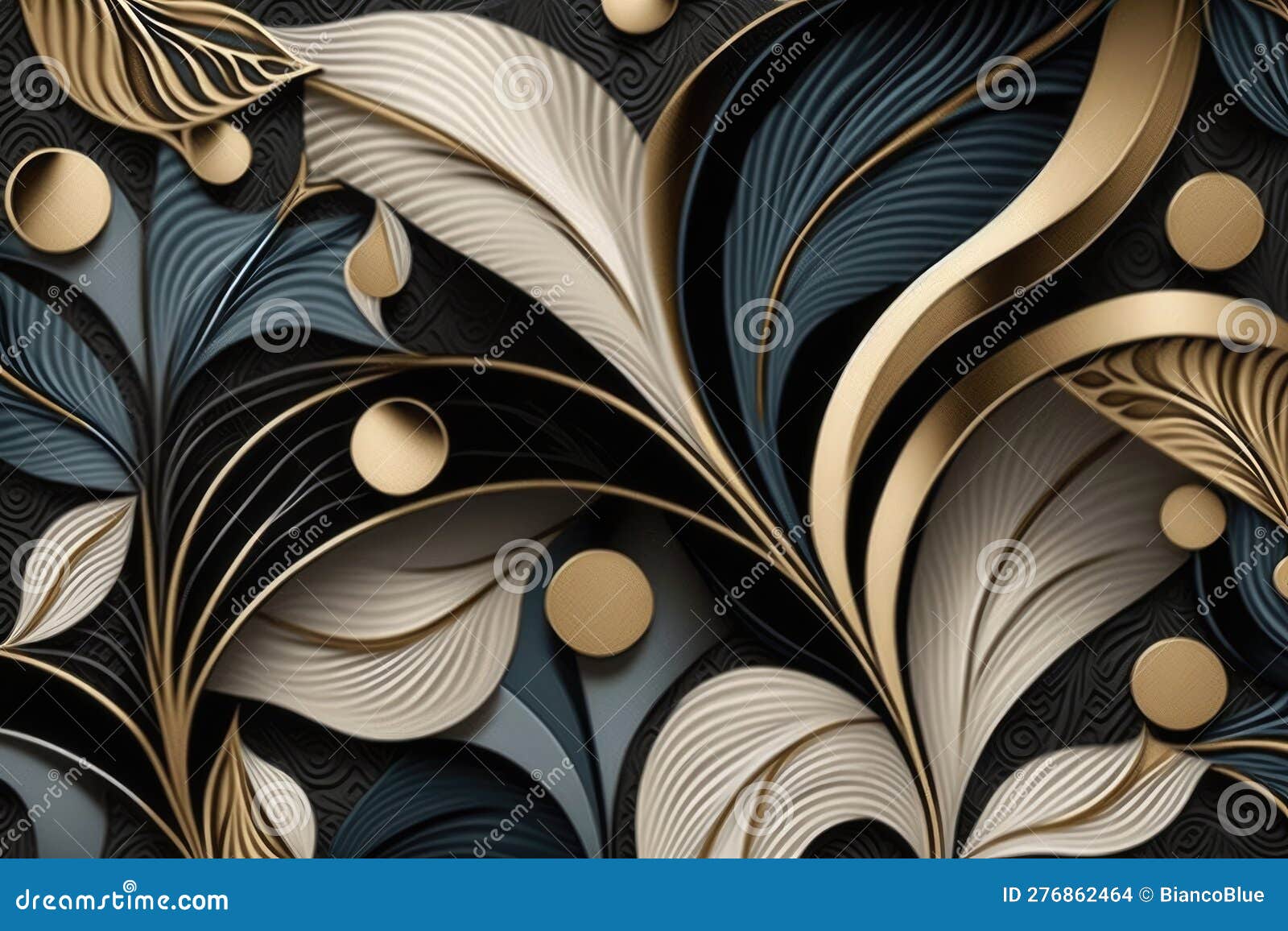 Abstract Wallpaper Background of Flower Pattern Stock Illustration ...