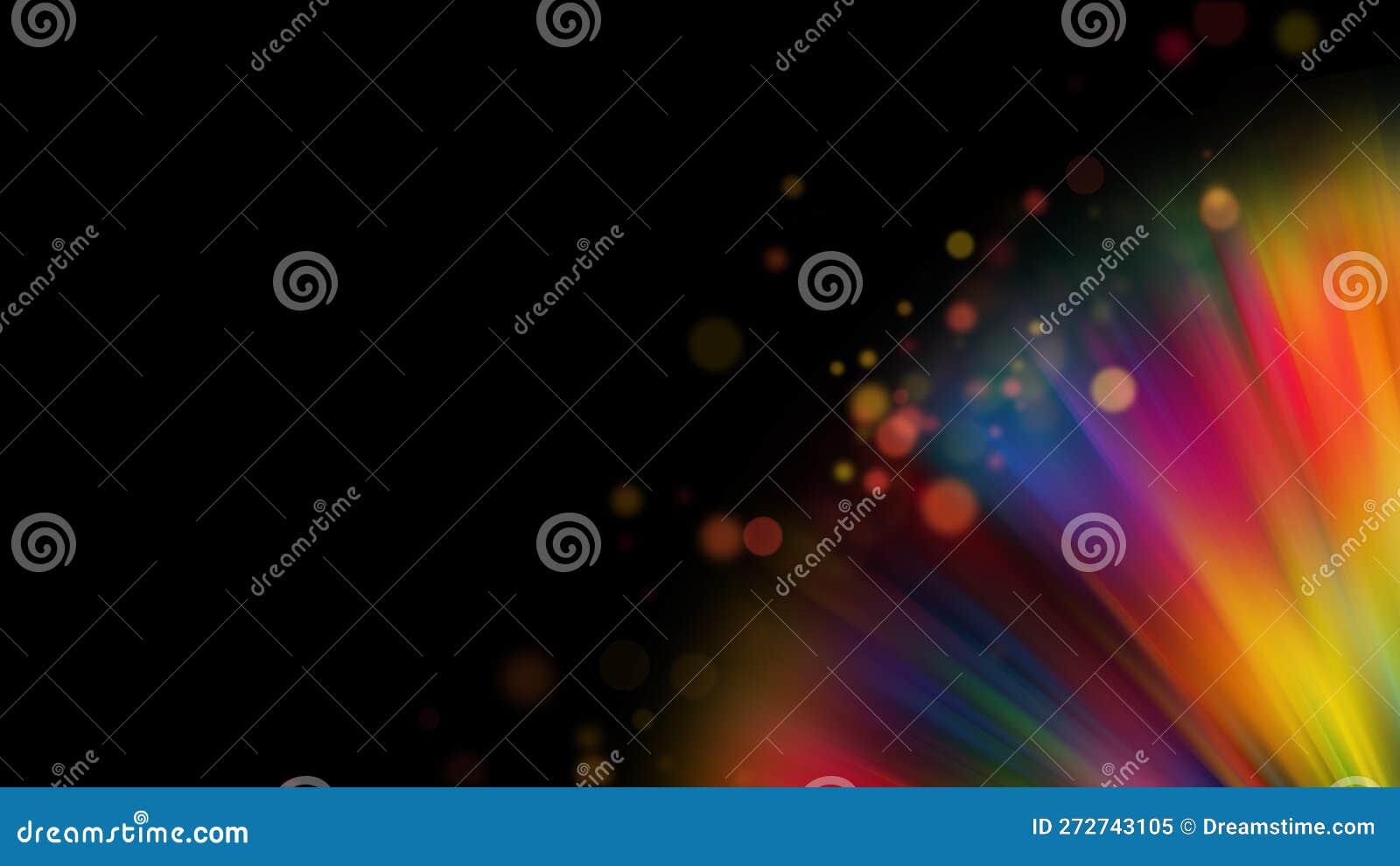Rainbow Colored Fan with Particles Stock Illustration - Illustration of ...